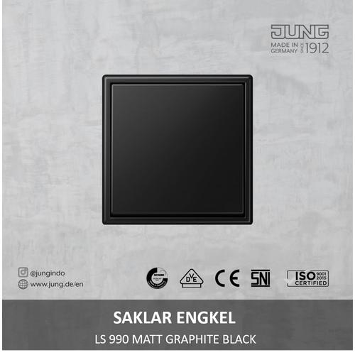 Jual JUNG LS 990 Saklar Engkel / 1 Gang 1 Way - Matt Graphite Black ...