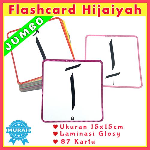 Promo Flashcard JUMBO huruf hijaiyah HAROKAT Ukuran Besar, Kartu Pintar ...
