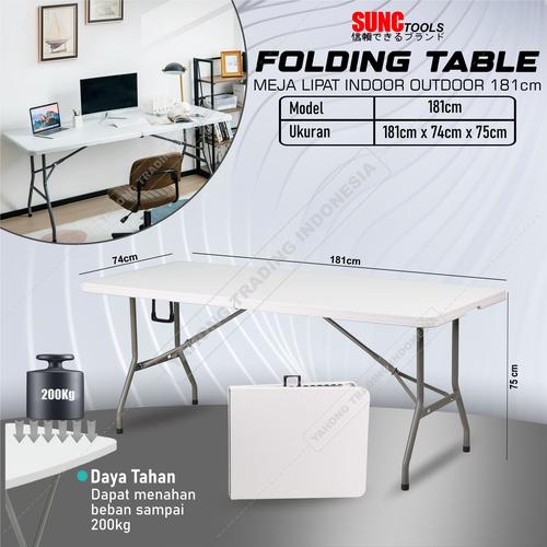 Jual Meja Lipat Panjang Serbaguna Meja Laptop Makan Belajar Kerja 181cm ...