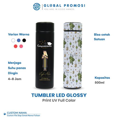 Jual Tumbler Custom Smart LED Glossy Suhu Temperatur Print UV Full ...