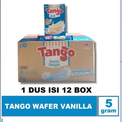 Jual 1 dus tango wafer susu vanilla 20 x 7 gr (isi 12 box) - Kota ...