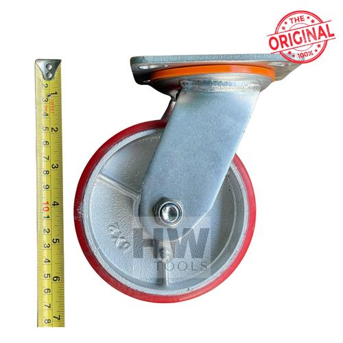 Jual Roda PU Heavy Duty 5 Inch Hidup Castor Besi PU 5" HD Swivel ...