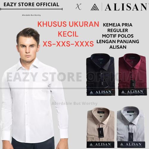 Jual KEMEJA ALISAN POLOS REGULER LENGAN PANJANG UKURAN Kecil / XS ...