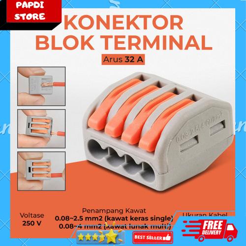 Promo Terminal Block Konektor Sambungan Kabel Listrik Plug-in Wire ...