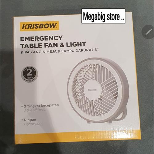 Jual EMERGENCY TABLE FAN & LIGHT KRISBOW - Jakarta Barat - Megabig ...