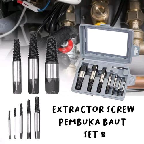 Jual Pipe Tap Screw Extractor 8 Pcs Alat Pembuka Baut / Pipa Patah ...