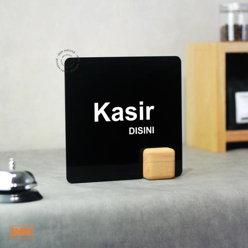 Jual Sign Kasir Disini Kayu Akrilik Persegi - INPI - Hitam - Kab ...