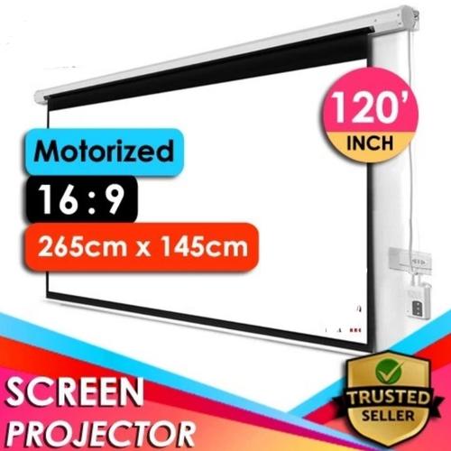 Jual layar proyektor 120" inch motorized 16:9 - Jakarta Pusat - Wage ...