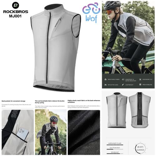 Jual ROCKBROS MJ001 Jaket Rompi Sepeda Motor Bicycle Vest Waterproof ...