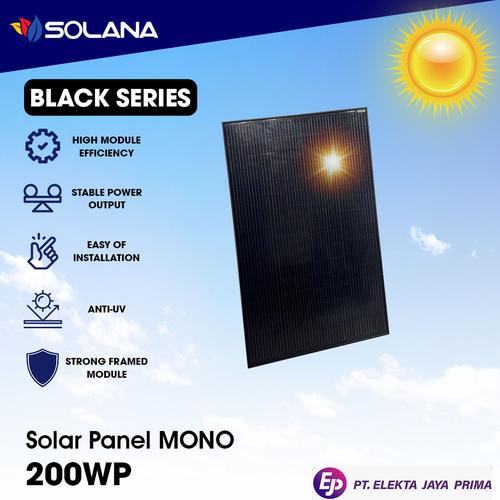 Jual EJP SOLANA SOLAR PANEL MONO BLACK 200WP MODUL SOLAR CELL 200 WP ...