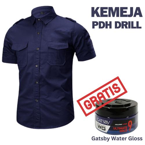 Jual Baju Kemeja Tactical Pria Biru Navy - Kemeja Lapangan - Kemeja PDL ...