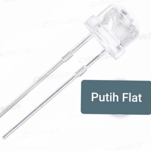 Jual Lampu LED 5mm topi/lampu LED putih nyala flet nyebar kualitas ...