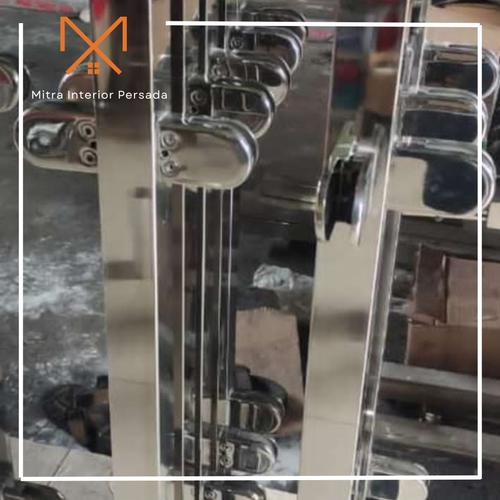 Jual Tiang Railing Balkon Kaca Stainless Minimalis 304 Penjepit clem ...