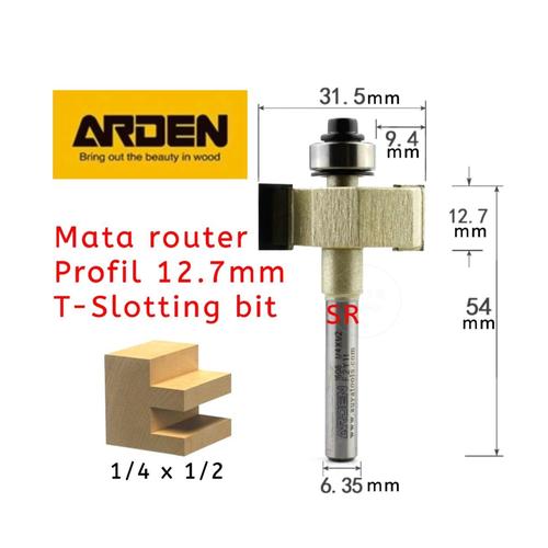 Jual Mata Router/Profil T Sloting Bit 12mm (1/4 × 1/2) ARDEN - Jakarta ...