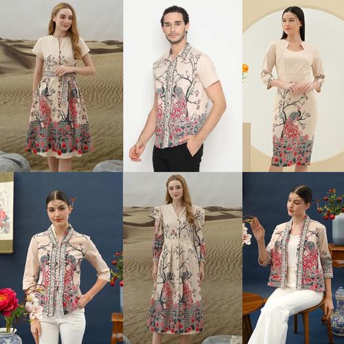 Jual Batik Couple Wanita Pria / Baju Seragam Couple Kondangan Kantor ...