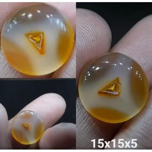 Jual Natural Batu Akik Kristal Motif Gambar Segi 3 Merk Mercy Bolong ...