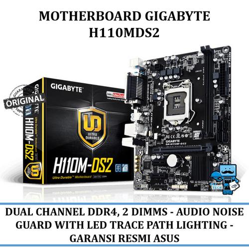 Promo Motherboard Gigabyte H110 H110m Ds2 H110mds2 Lga 115 - Garansi ...