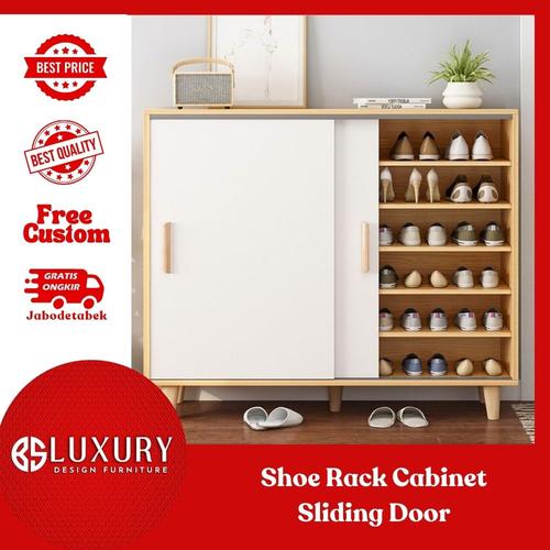 Jual Rak Sepatu Tutup Pintu Sliding Bahan Multiplek Design Minimalis ...