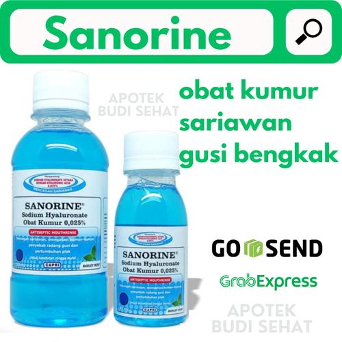 Promo Sanorine Biru Obat Kumur Sariawan Sakit Gigi Plak Gusi Bengkak ...