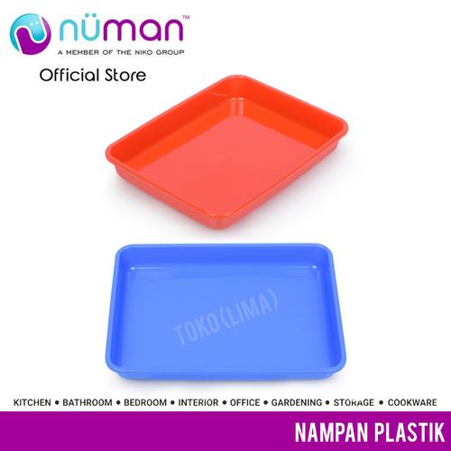 Jual Nampan Plastik Numan K18-002 Biru Merah Persegi Panjang Baki Warna ...