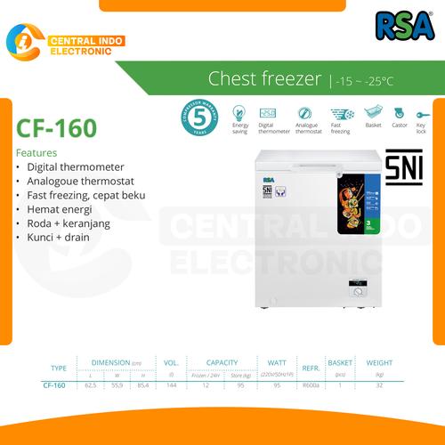 Jual RSA CF 160 Chest Freezer / Freezer Box 150 Liter - Kota Tangerang ...