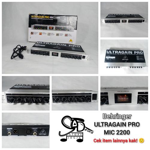 Jual BEHRINGER ULTRAGAIN PRO MIC 2200 PREAMP TABUNG VACUM TUBE ...