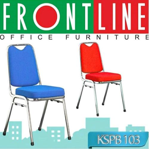 Jual Kursi Besi Spons Merah Biru Kantor/Kursi Pesta Kaki Besi Frontline ...