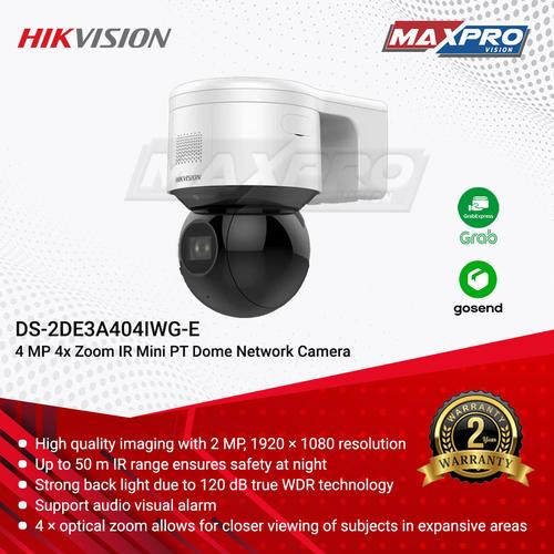 Jual DS-2DE3A404IWG-E - HIKVISION IP 4MP 4X ZOOM MINI PTZ DOME CAMERA ...