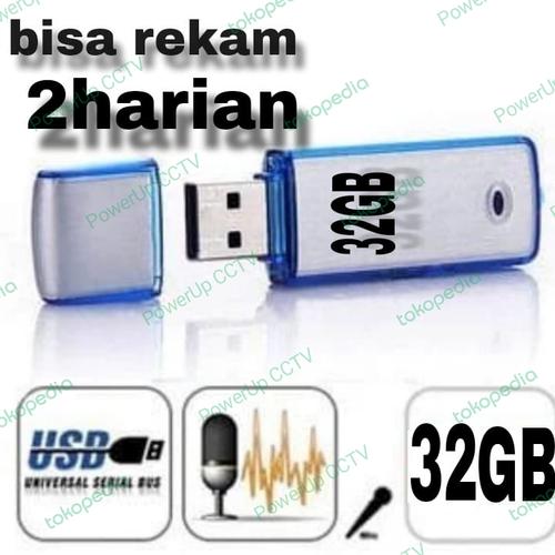 Jual Alat Perekam Suara Mini 32GB Alat Penyadap Suara Voice Rec usb ...