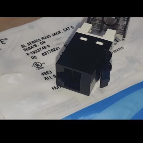 Jual AMP MODULAR JACK CAT6 HItam / AMP COMMSCOPE MODULAR JACK cat6 ...
