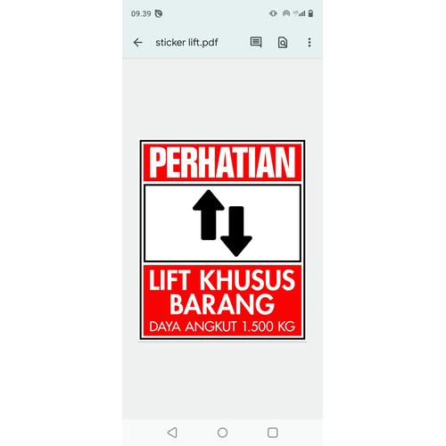Jual Akrilik Perhatian Lift Khusus Barang Ukuran 25x30cm - Jakarta ...