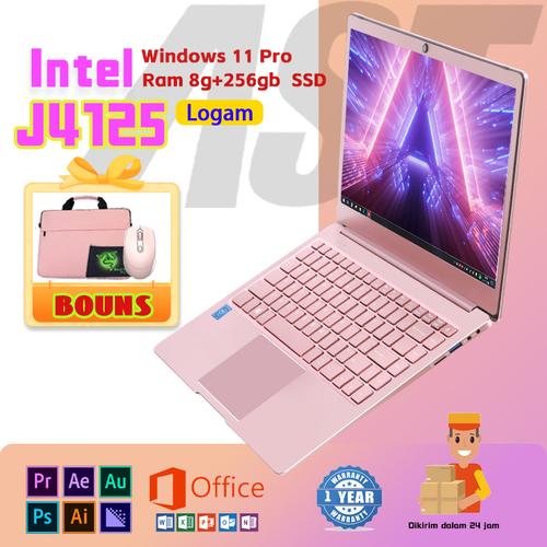 Jual AST laptop baru pink Intel J4125 14" ram8+256gb ssd Logam win11 ...