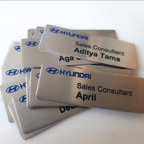 Jual Nama Dada/ Nametag Peniti/ Nametag Kuningan/ Nametag Stainless ...