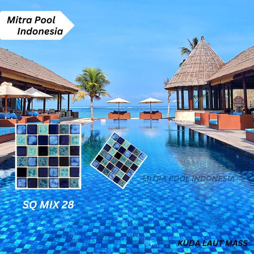 Jual Mozaik/KERAMIK Kolam Renang Mewah SQ MIX 28 Merk Kuda Laut - Kota Depok - MITRA POOL ...