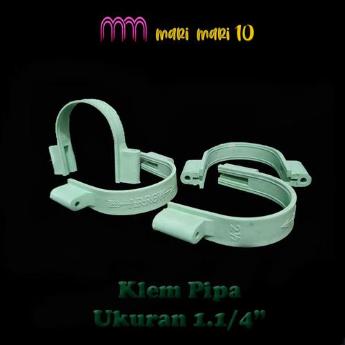 Jual Klem Clam Pipa PVC 1 1/4" 1,25 Hard Clamp Omega Hijau Arrow ...