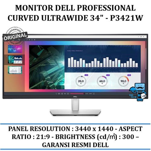 Promo Monitor Dell Professional Curved Ultrawide 34" P3421w - Garansi ...