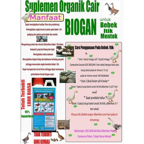 Jual SOC BIOGAN VITAMIN TERNAK SUPLEMEN HEWAN TERNAK PENGGEMUKAN HEWAN ...