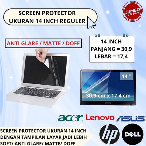 Promo Screen Protector Laptop 14 Inch Matte / Doff / Anti Glare - Kota ...