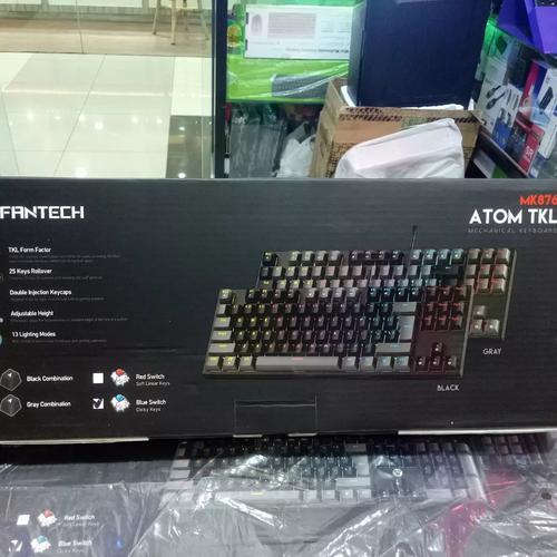 Jual GAMING KEYBOARD FANTECH MECHANICAL TKL ATOM MK876 BLUE SWITCH 1THN ...