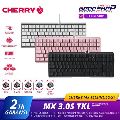 Promo CHERRY MX Mechanical Gaming Keyboard TKL - MX3.0S TKL NBL - Black ...