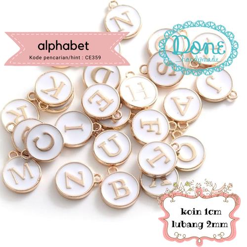 Promo done handymade charm alphabet liontin bandul huruf diy meronce ...