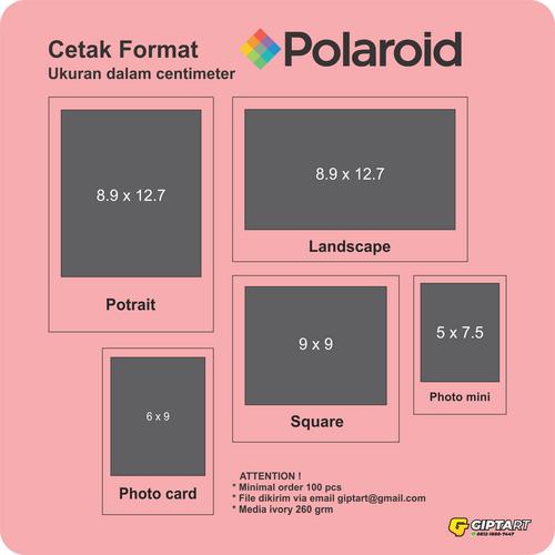 Jual cetak foto polaroid 2r isi 100 termurah - Cream, Photo card - Kab ...