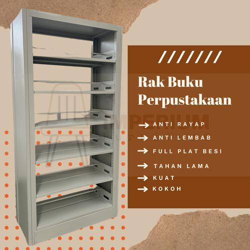 Jual Rak Buku Besi / Rak Buku Perpustakaan / Rak Buku Perpustakaan Besi ...
