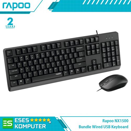 Jual Keyboard Mouse - Rapoo NX1500 Wired Optical Mouse & Keyboard - Jakarta Pusat - Mitra ...