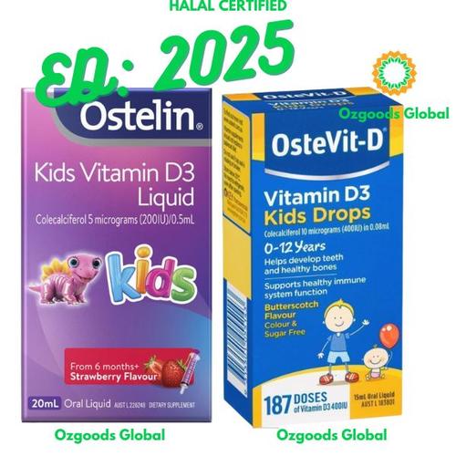 Jual OSTELIN OSTEVIT KID KIDS VITAMIN D D3 LIQUID ORAL - HALAL ...