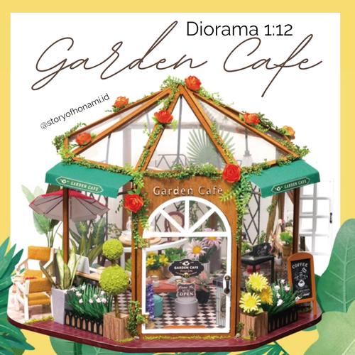 Jual DIORAMA 1:12 GARDEN CAFE TAMAN BUNGA MINIATURE DOLLHOUSE DIY ...