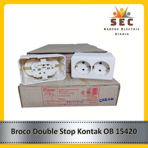 Jual Double Stop Kontak Broco New Gee 2 Lubang Outbow OB Seri 15420 ...