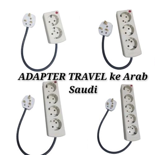 Jual Stop kontak Adaptor kaki 3 Travel Arab Saudi Umroh colokan Listrik ...