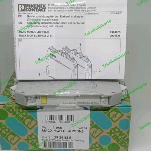 Jual Safety Relay Phoenix Contact Macx Mcr-Sl-Rpssi-2I (29 24 82 5 ...