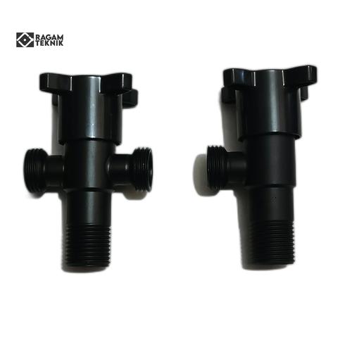 Jual Kran Tee Shower Hitam L T Cabang 2 3 Black Series Stop Keran ...